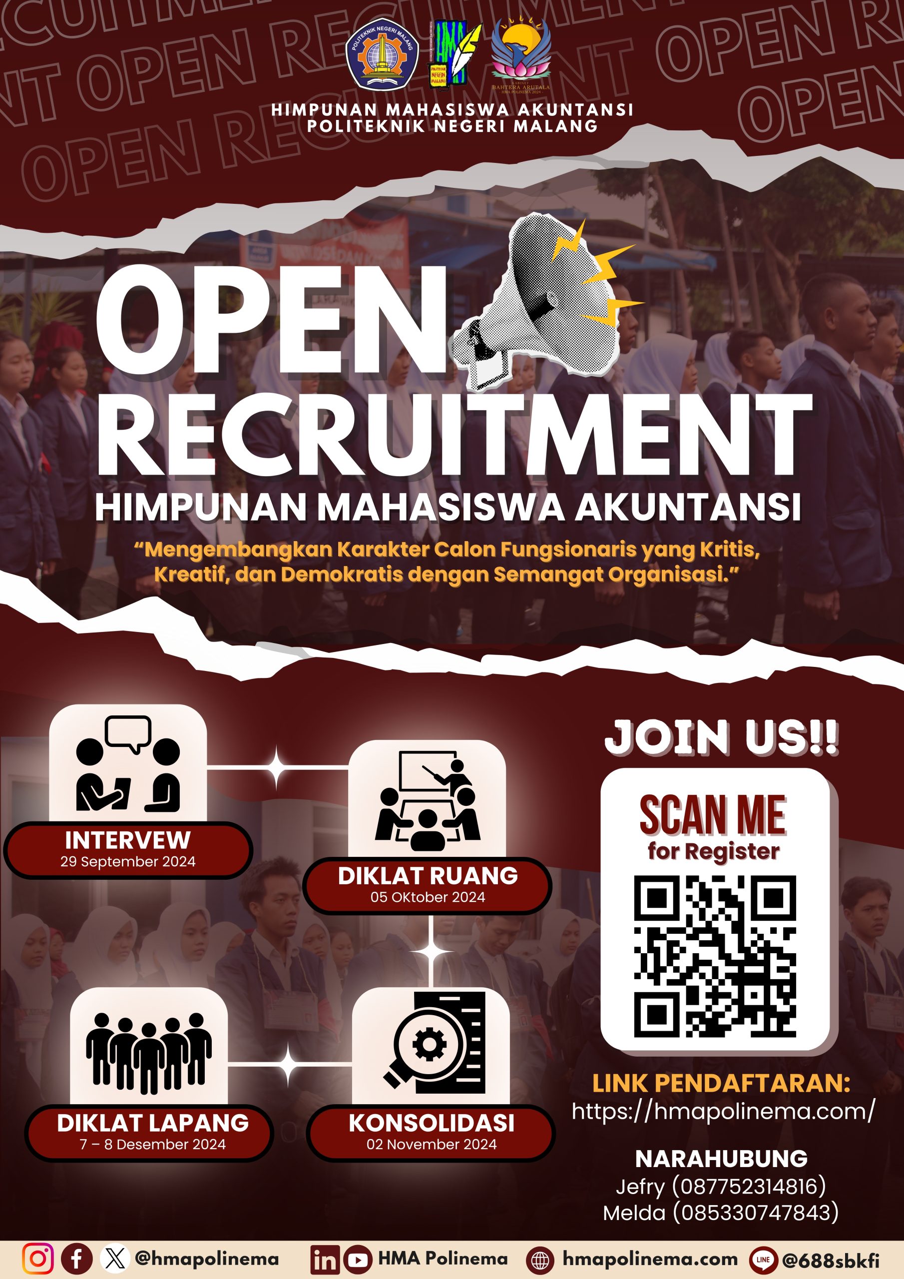 Open Recruitment (Oprec) HMA 2024 - Himpunan Mahasiswa Akuntansi